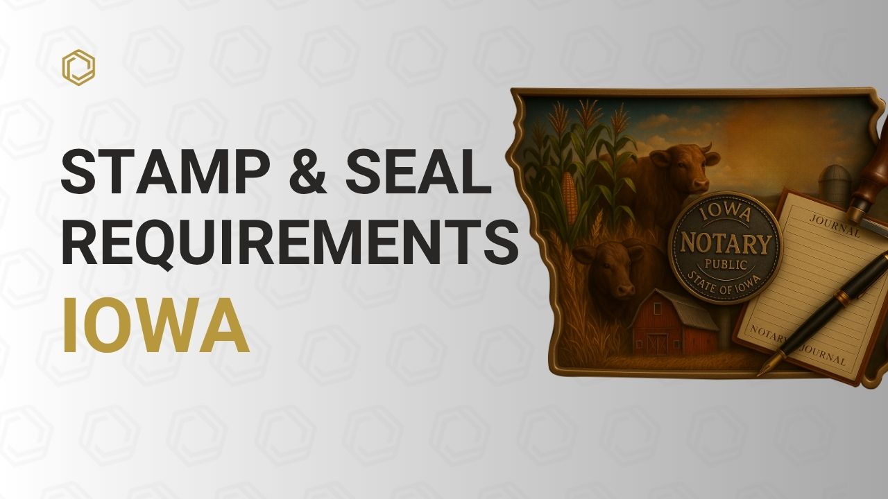 Iowa Notary Stamp & Seal Requirements - Notary Public Association